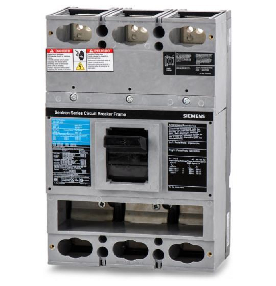JD63F400 - Siemens 400 Amp 3 Pole 600 Volt Molded Case Circuit Breaker ...
